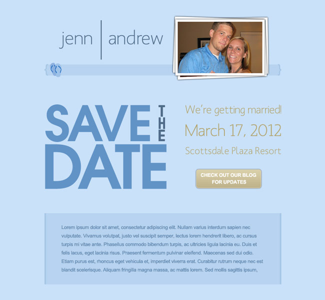 Jenn Andrew s Save The Date Email Snoack Studios